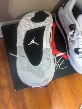 Nike | Shoes | Nike Air Jordan 4 Retro Gs Box Label Whiteblackgray ...